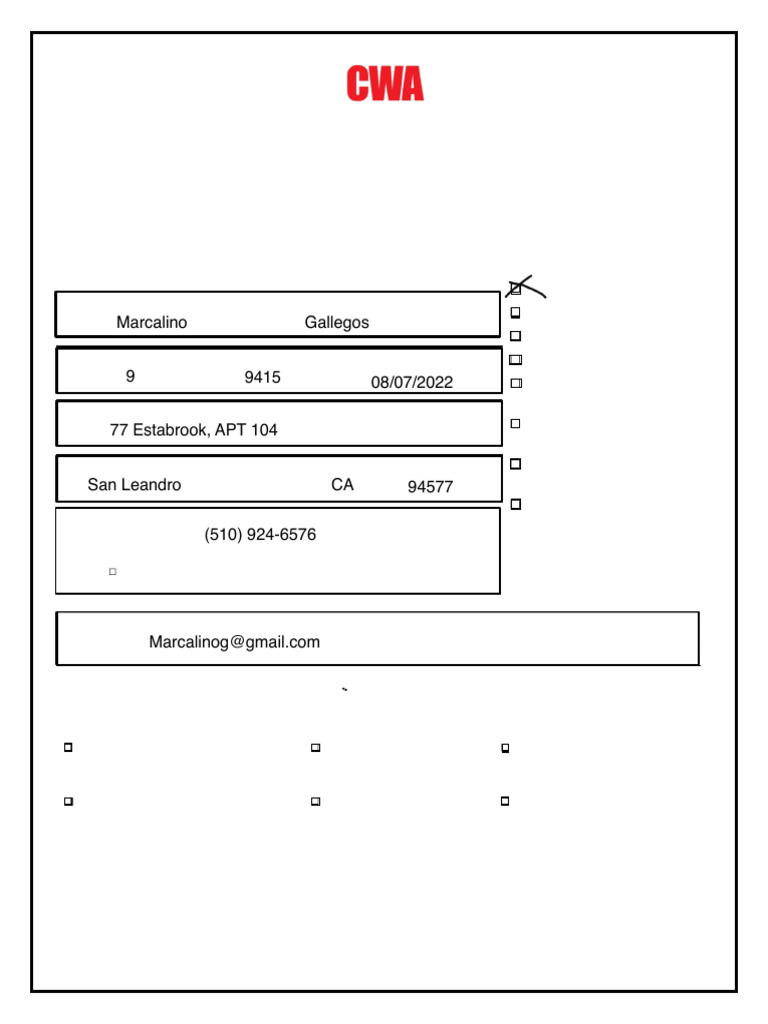 Cwa Education Registration Form | PDF | Telecommunications | Internet