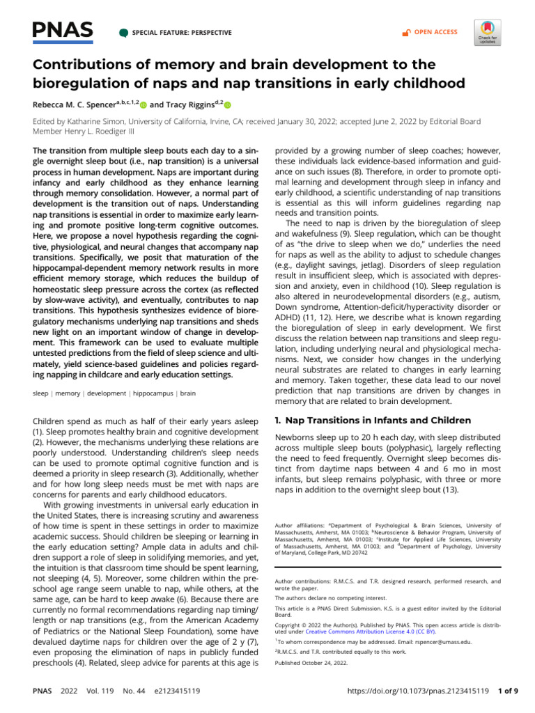 Spencer Riggins 2022 Contributions of Memory and Brain Development To ...