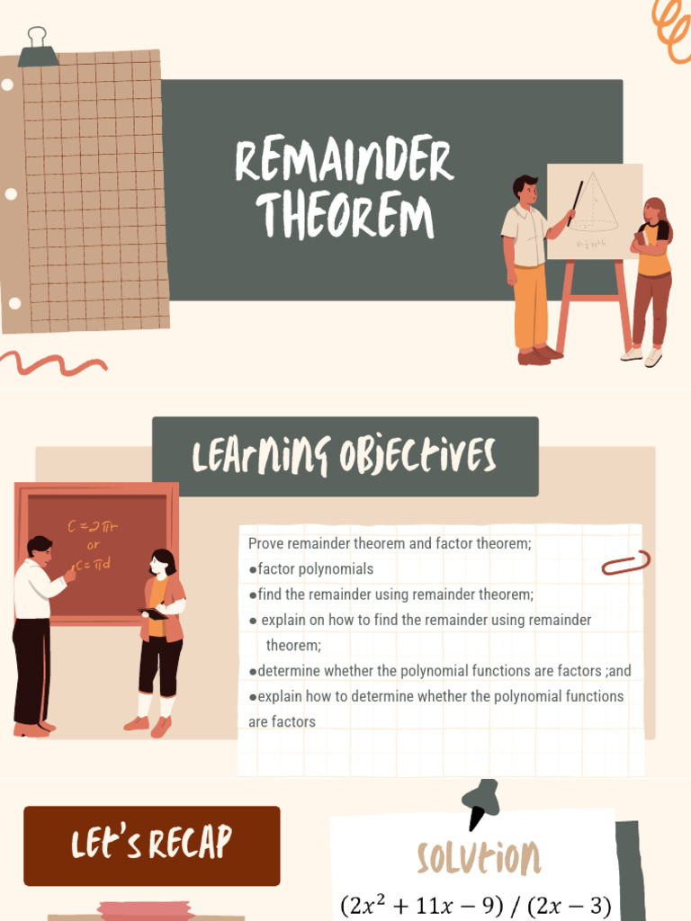 Remainder Theorem | PDF