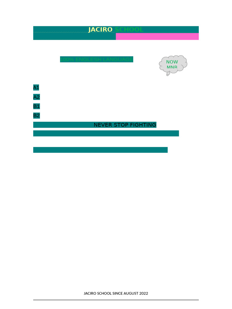 Jaciro School - Docxa1 and A2 | PDF