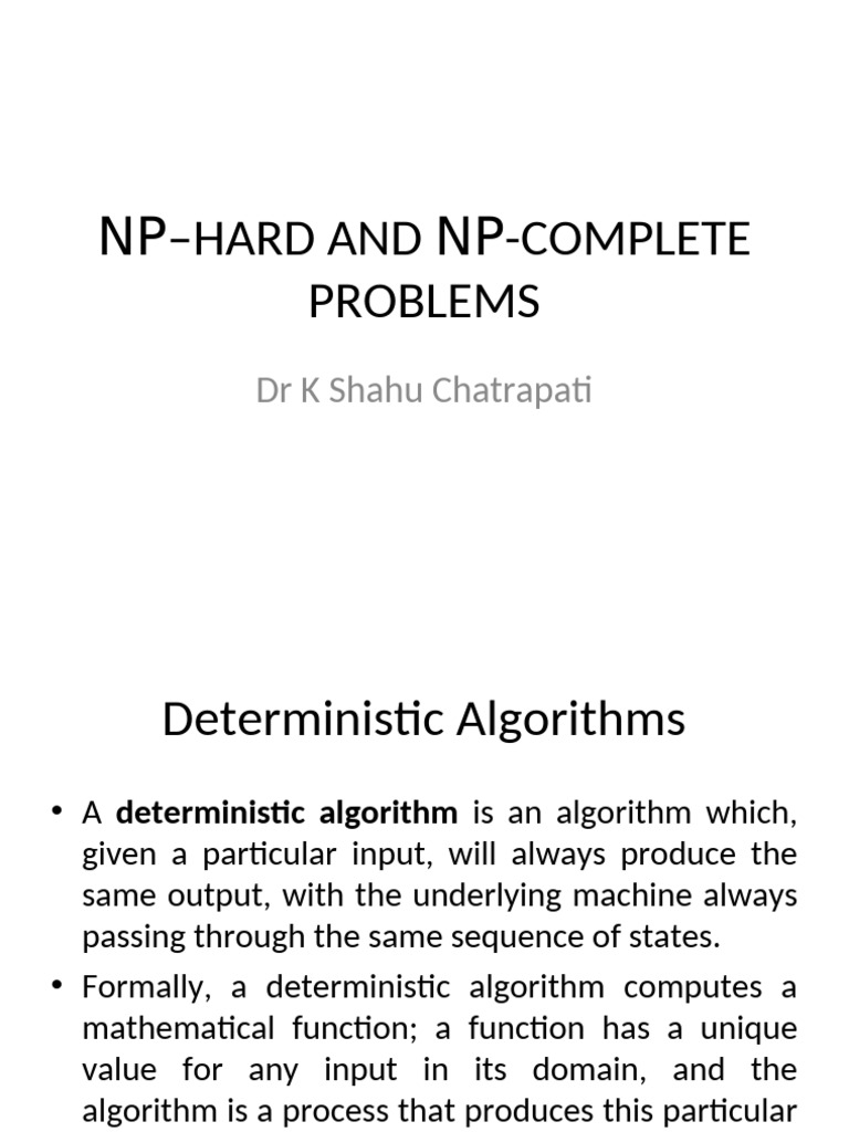 Np Hard And Np Complete Problems Pdf Computational Complexity Theory Time Complexity