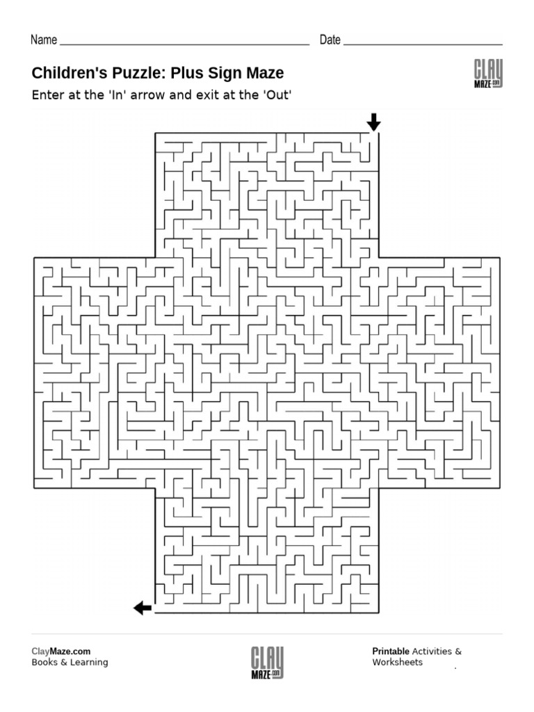Puzzle Maze Plus Sign | PDF