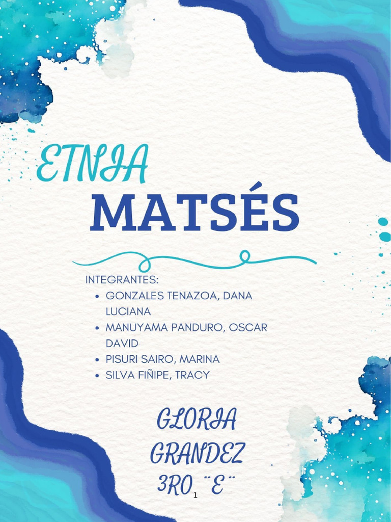 Cultura y espiritualidad de los Matsés | PDF