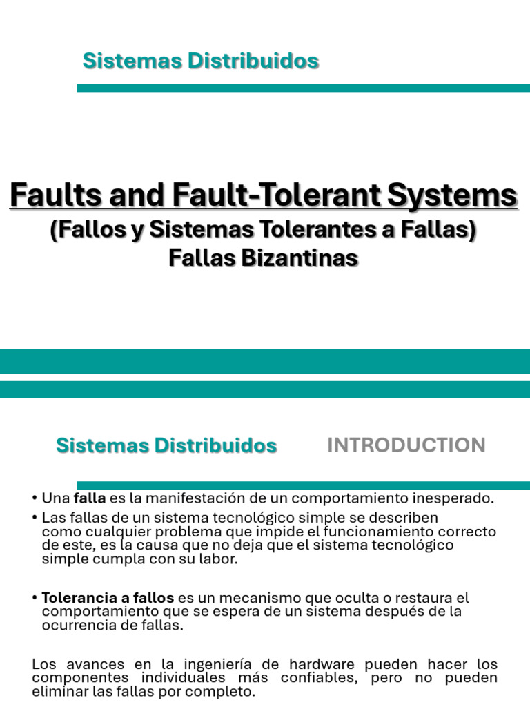 Clase 3 Fallos y Sistemas Fallos | PDF | Computación distribuída | Informática