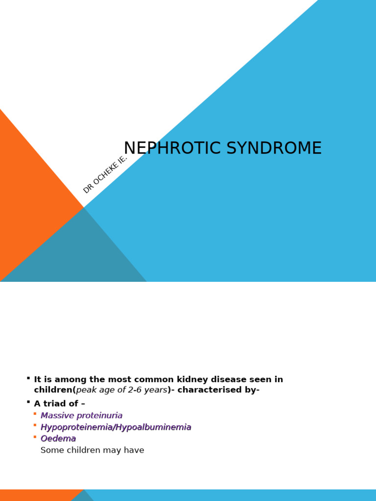 NEPHROTIC SYNDROME presentation | PDF | Medicine | Medical Specialties