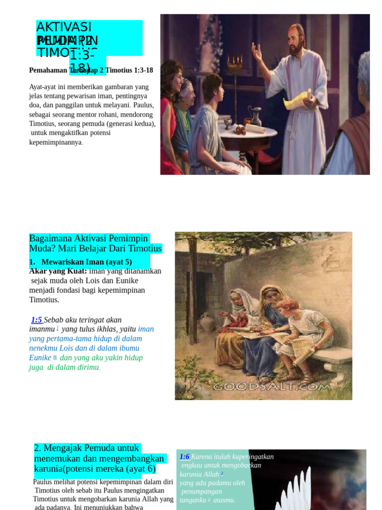 Aktivasi Kepemimpinan Muda Timotius | PDF