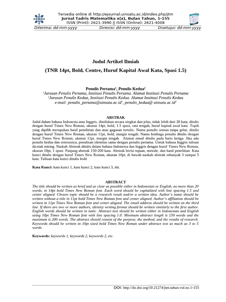 Article Template-JTM | PDF