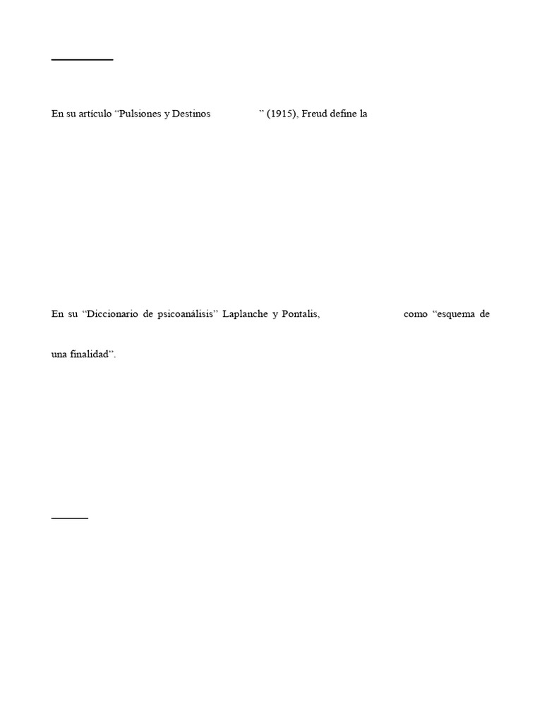 Pulsion - (Ficha de Catedra) | PDF | Instinto | Psicoanálisis