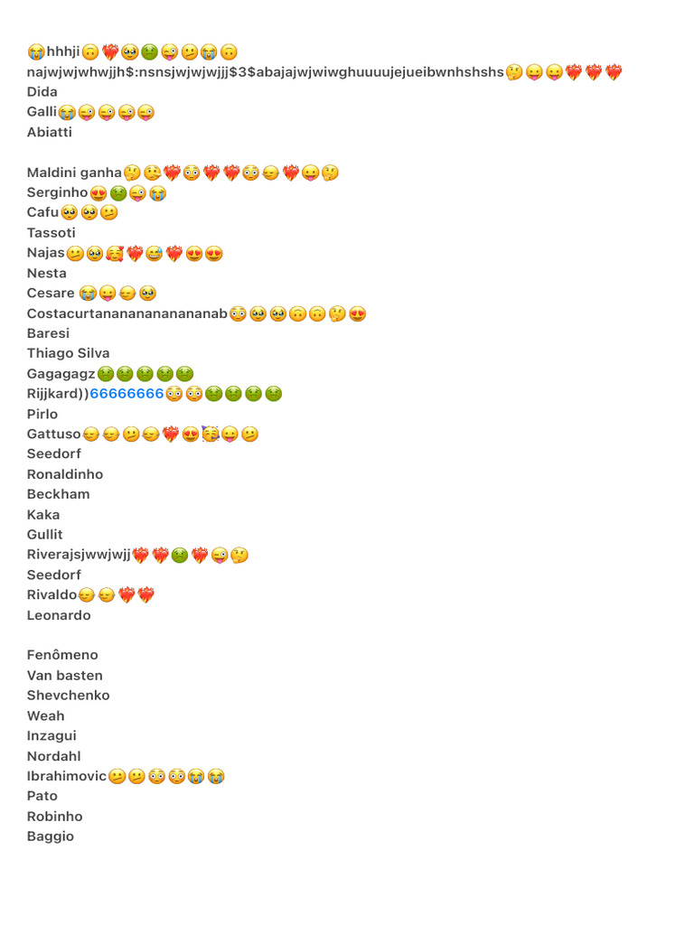 Football Legends & Emojis | PDF