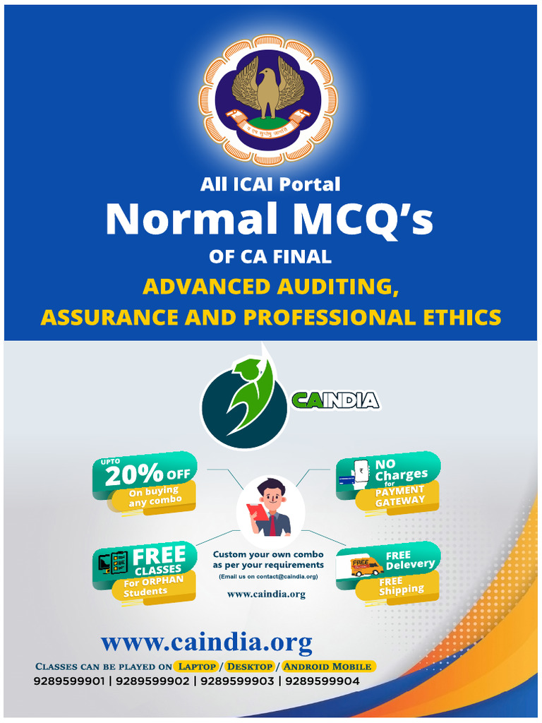 SEP2024 ICAI Final Audit MCQ | PDF