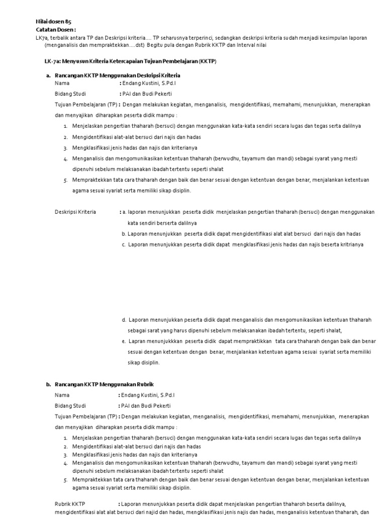 LK-7 Menyusun KKTP | PDF