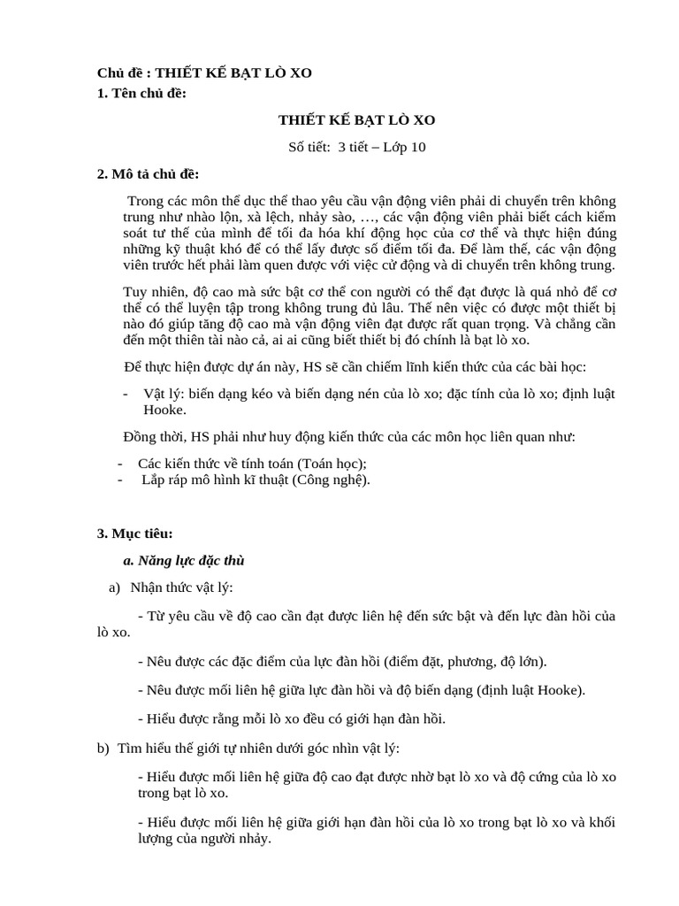 KHBD Stem B T Lò Xo | PDF