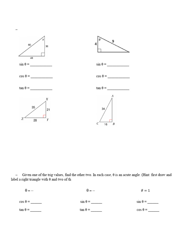 Unit 4 Homework 2023 Pdf Trigonometric Functions Euclidean Geometry