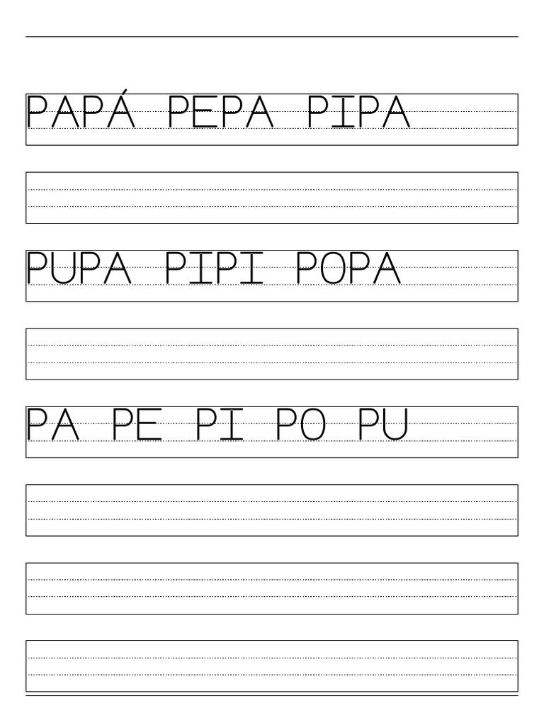 Ficha Letra P | PDF