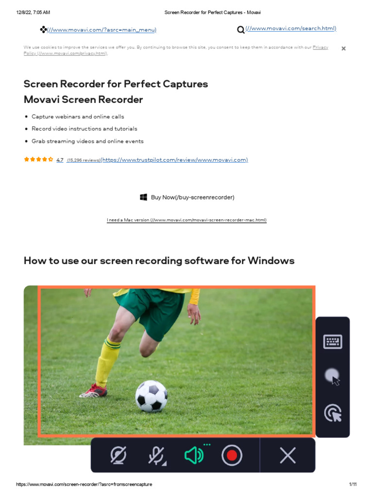 Screen Recorder For Perfect Captures - Movavi | PDF | Software | Computing
