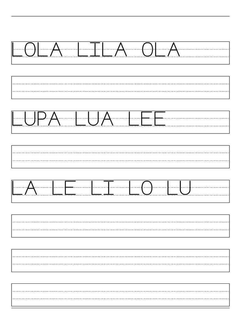 Ficha Letra L | PDF