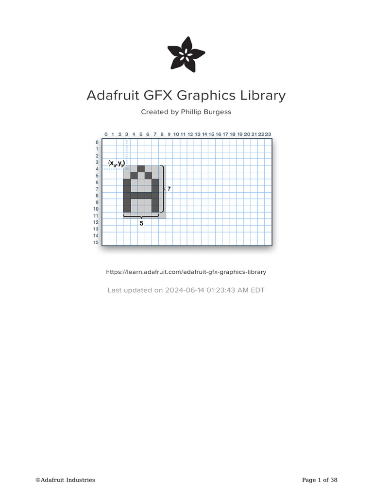 Adafruit GFX Graphics Library | PDF | Typefaces | Arduino