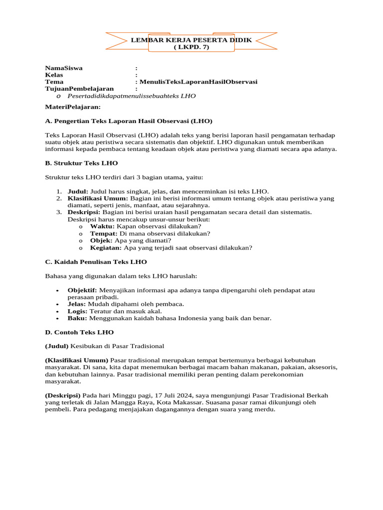 LKPD Lho 7 | PDF