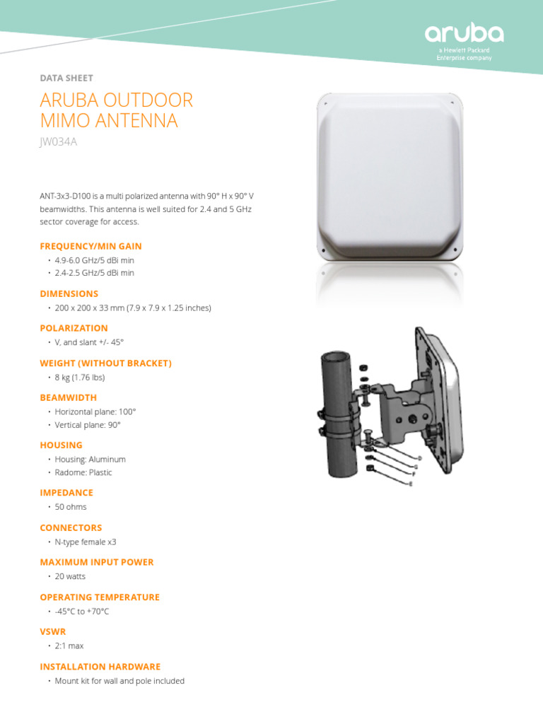 Antenna Aruba AP | PDF