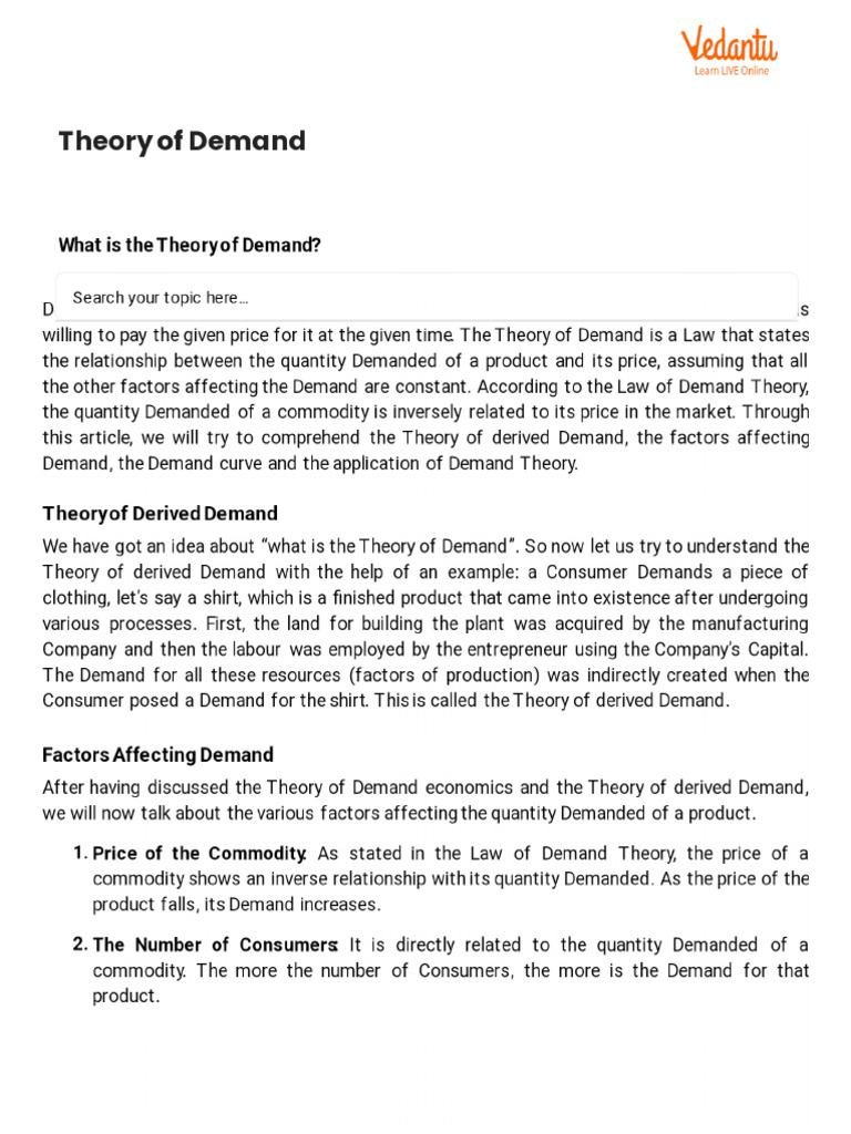 Theory of Demand | PDF