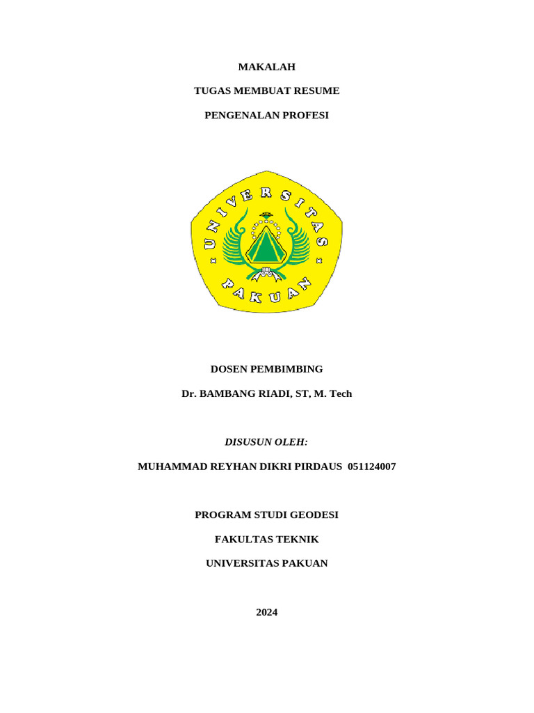 Tugas 2 Membuat Resume Pengenalan Profesi M. Reyhan D. P | PDF
