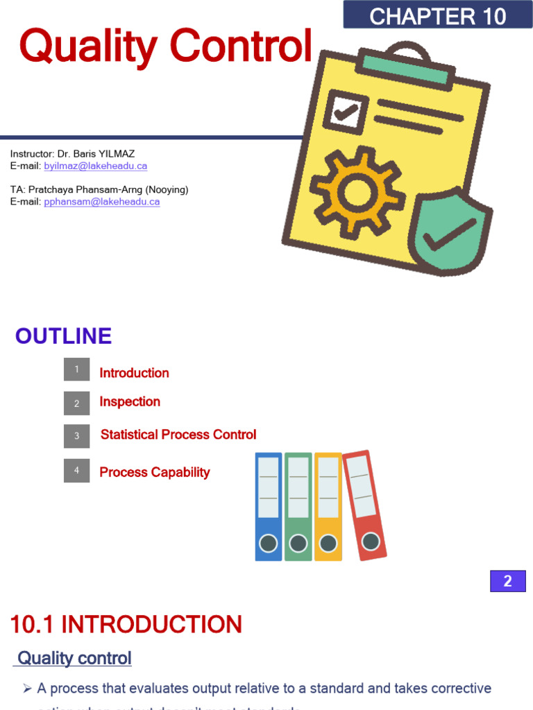 Lecture 16 and 17 CHAPTER 10 Quality Control | PDF | Statistics ...