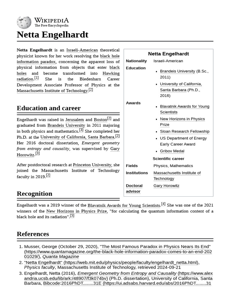 Netta_Engelhardt | PDF | Physics | Theoretical Physics