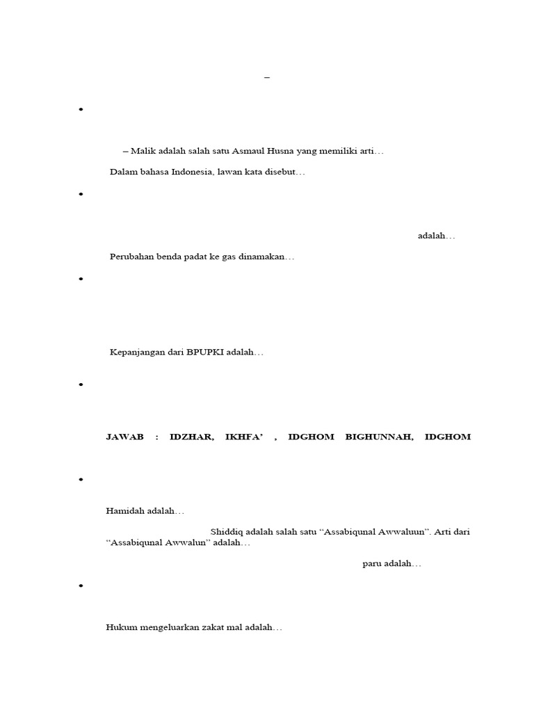 Bismillah Soal Cerdas Cermat Ok | PDF