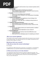 Most Common Research Questions Being Asked by Panelist | PDF ...