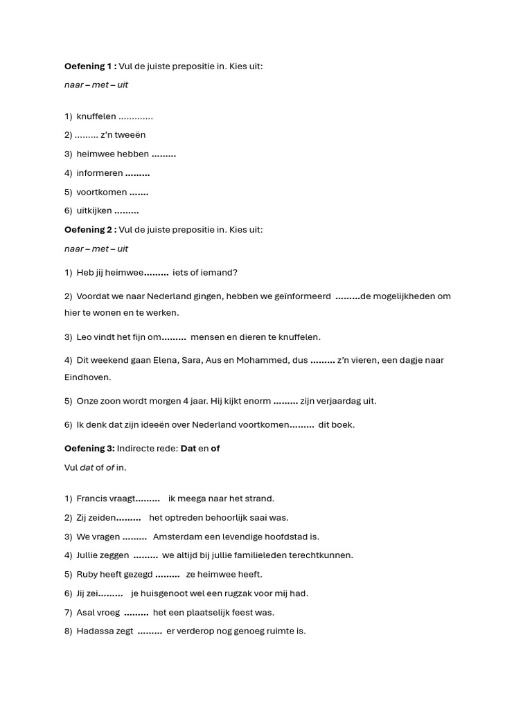 Oefenen 1 | PDF