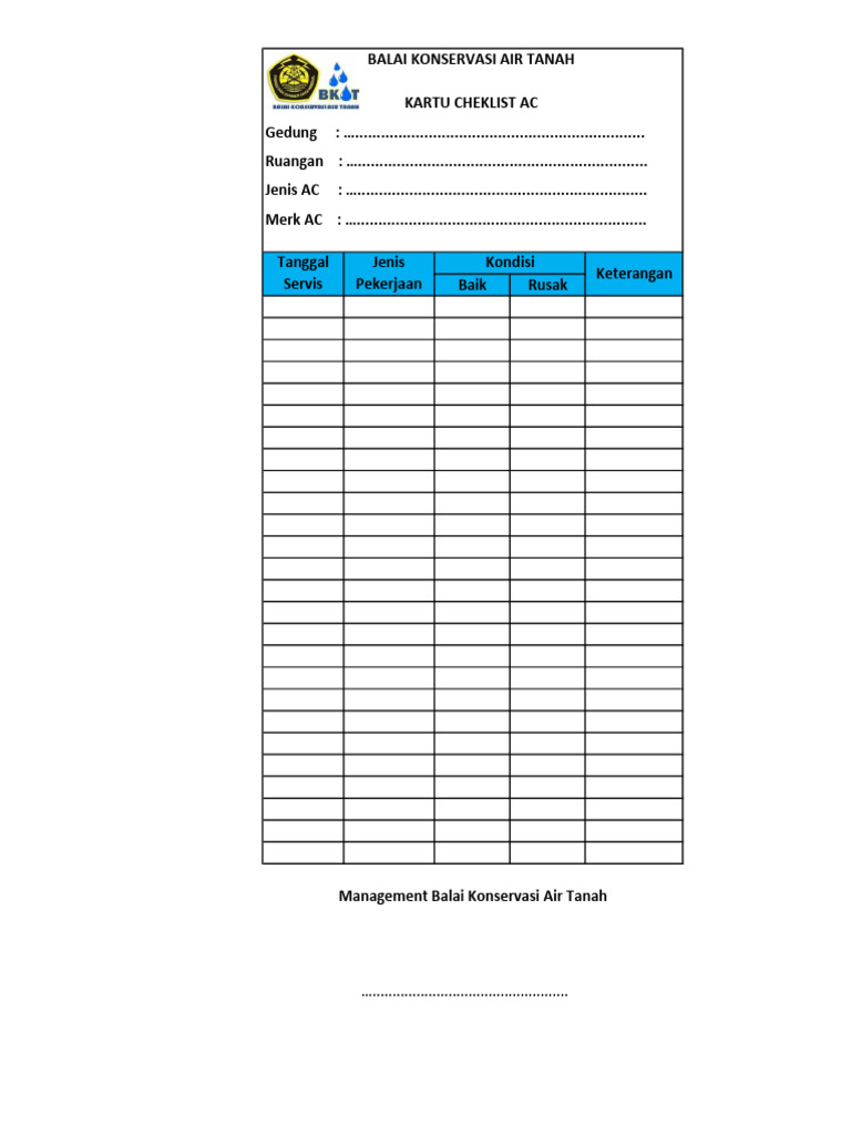 Kartu Pemeriksaan AC | PDF