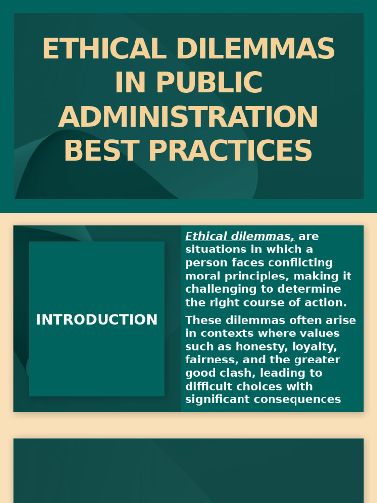 Ethical Dilemmas in Pub. Ad. Best Practices | PDF | Regulatory Compliance | Transparency (Behavior)