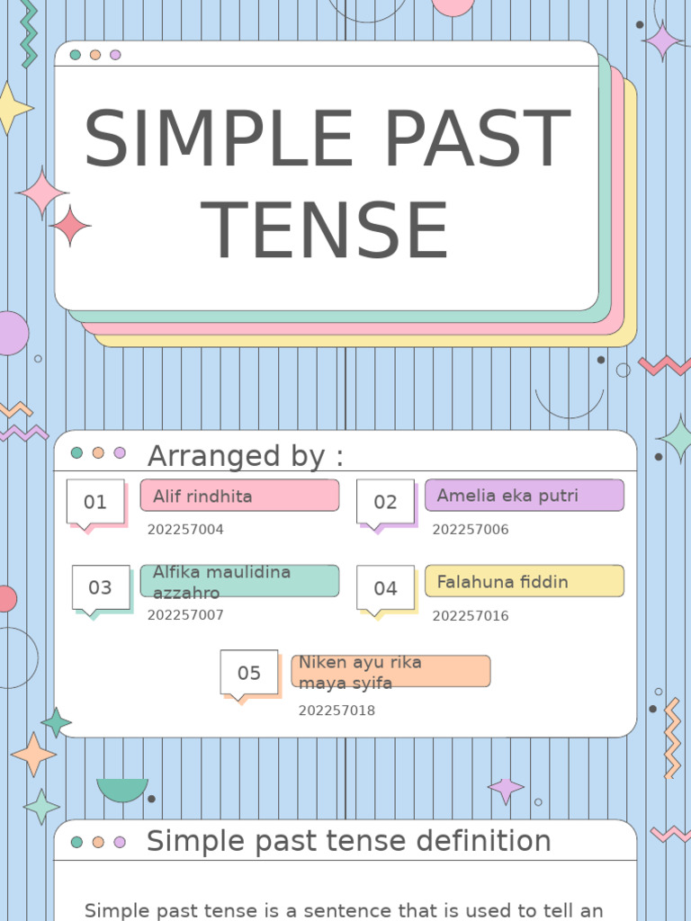 Simple Past Tense PPT Inggris | PDF | Grammatical Tense | Verb