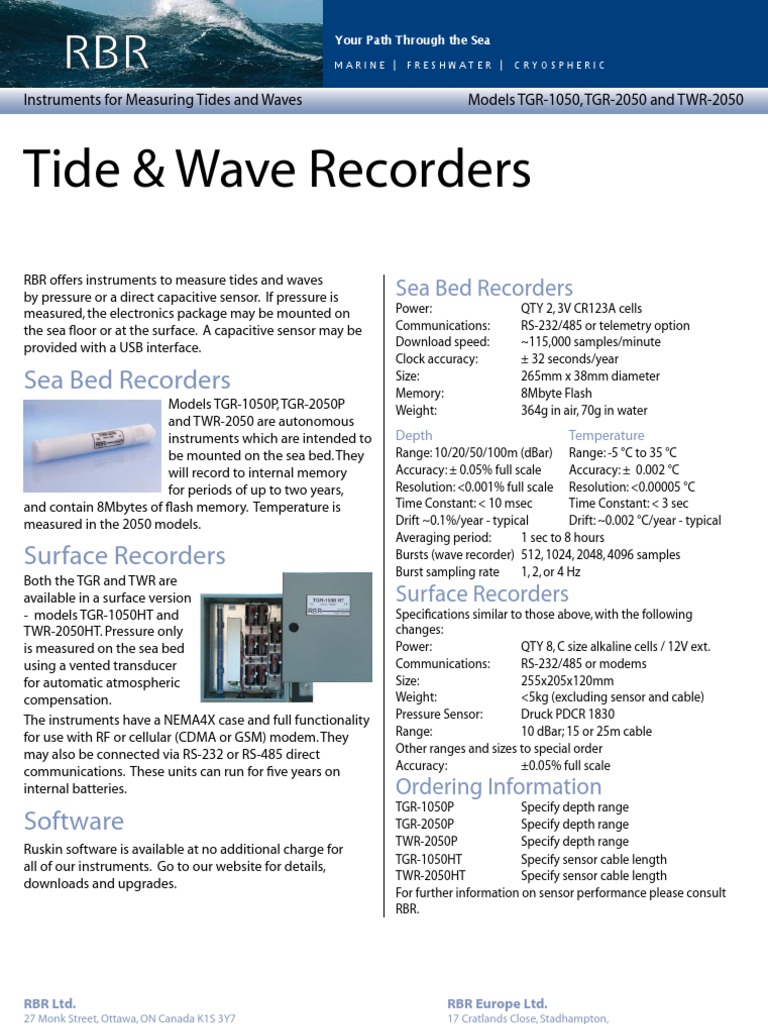 Tide and Wave Measurement | PDF | Tide | Celsius
