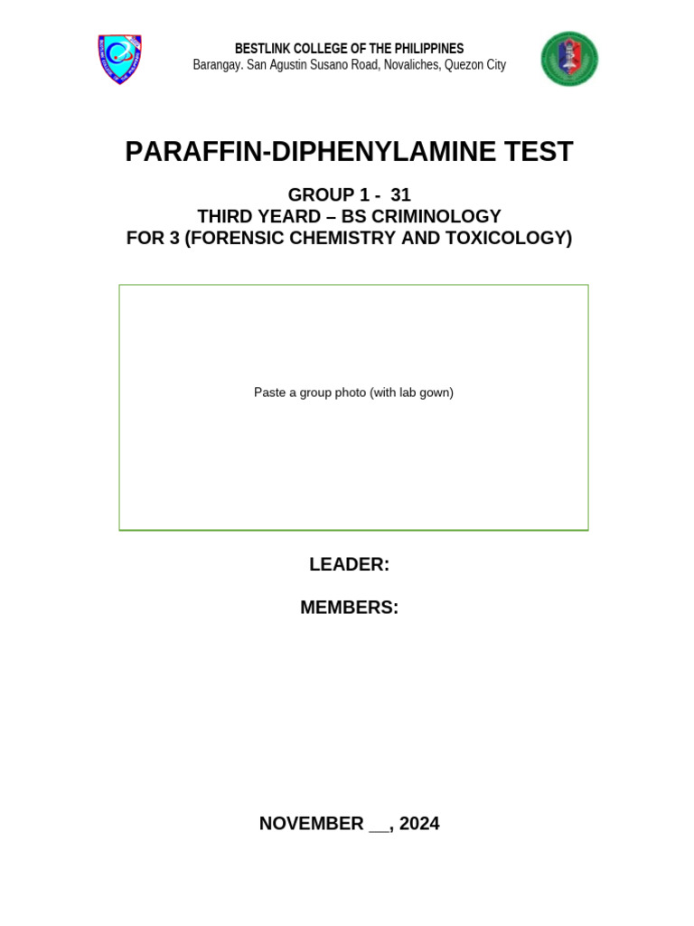 Paraffin Test Activity Group Report Template | PDF | Materials ...