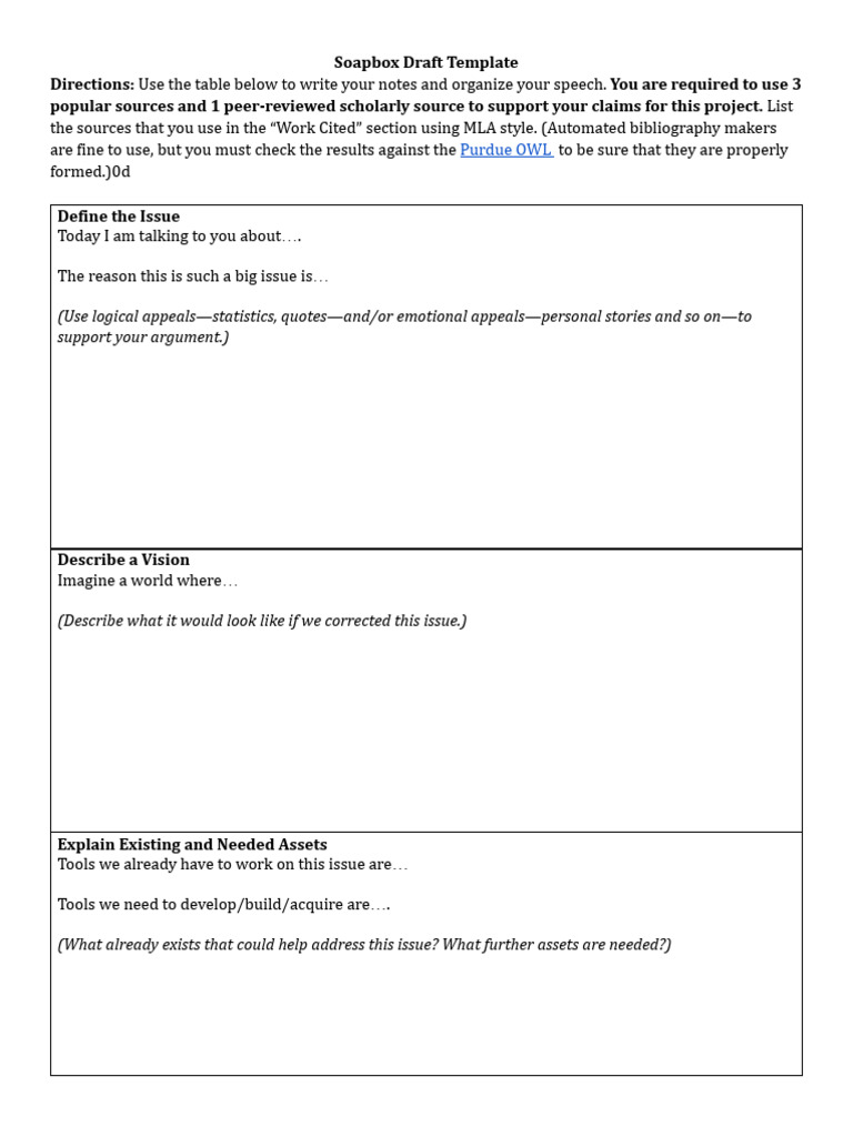 Soapbox Draft Template APW | PDF