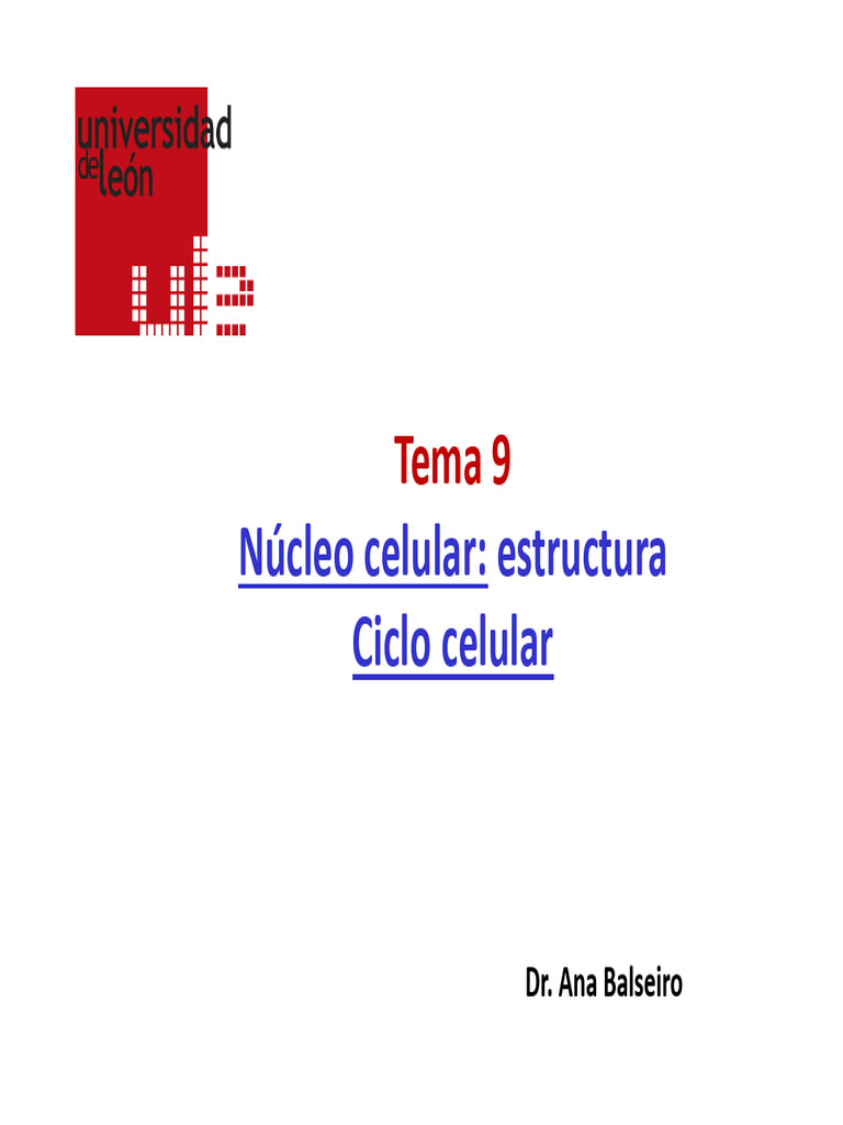 Tema 9 Núcleo celular | PDF | Nucleo celular | Cromosoma