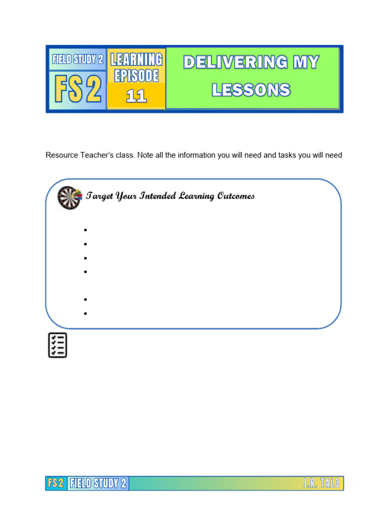 FS2-EP11-19 | PDF | Educational Assessment | Learning