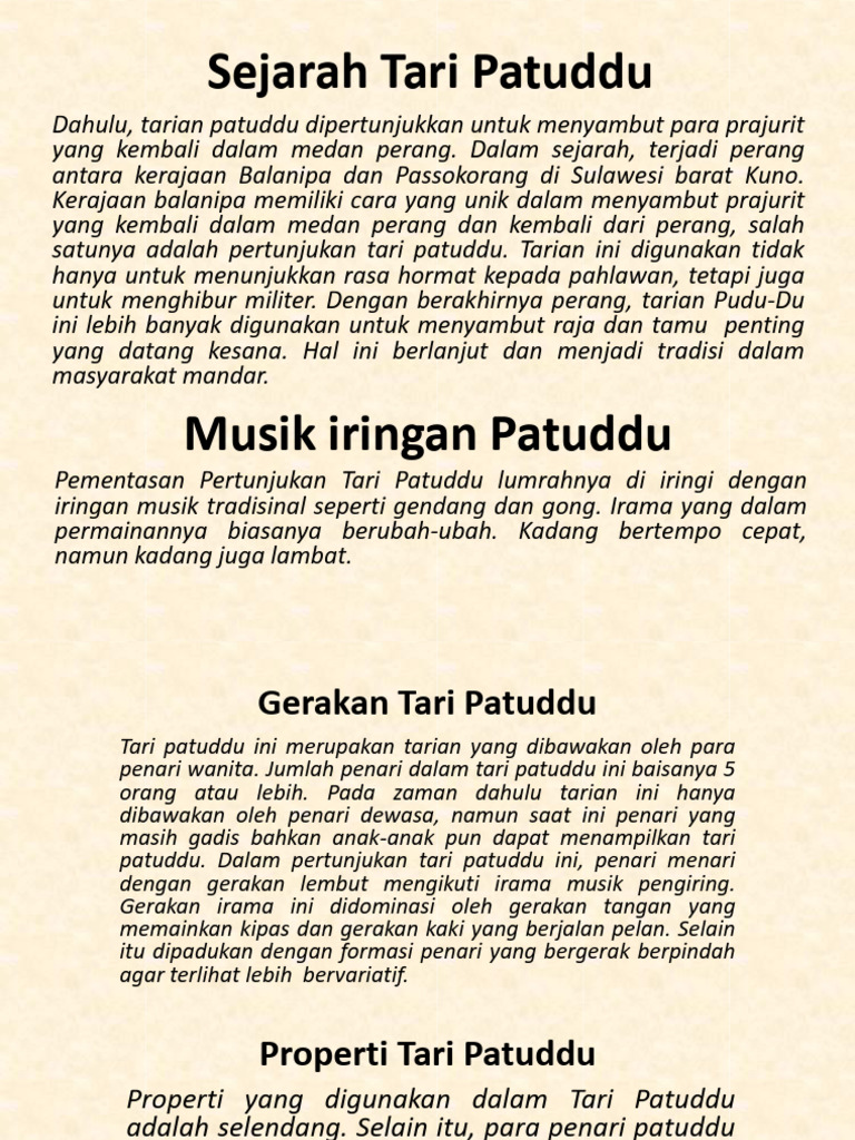Gerakan Tari Patuddu | PDF