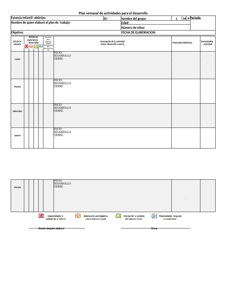 Formato Plan Dif | PDF