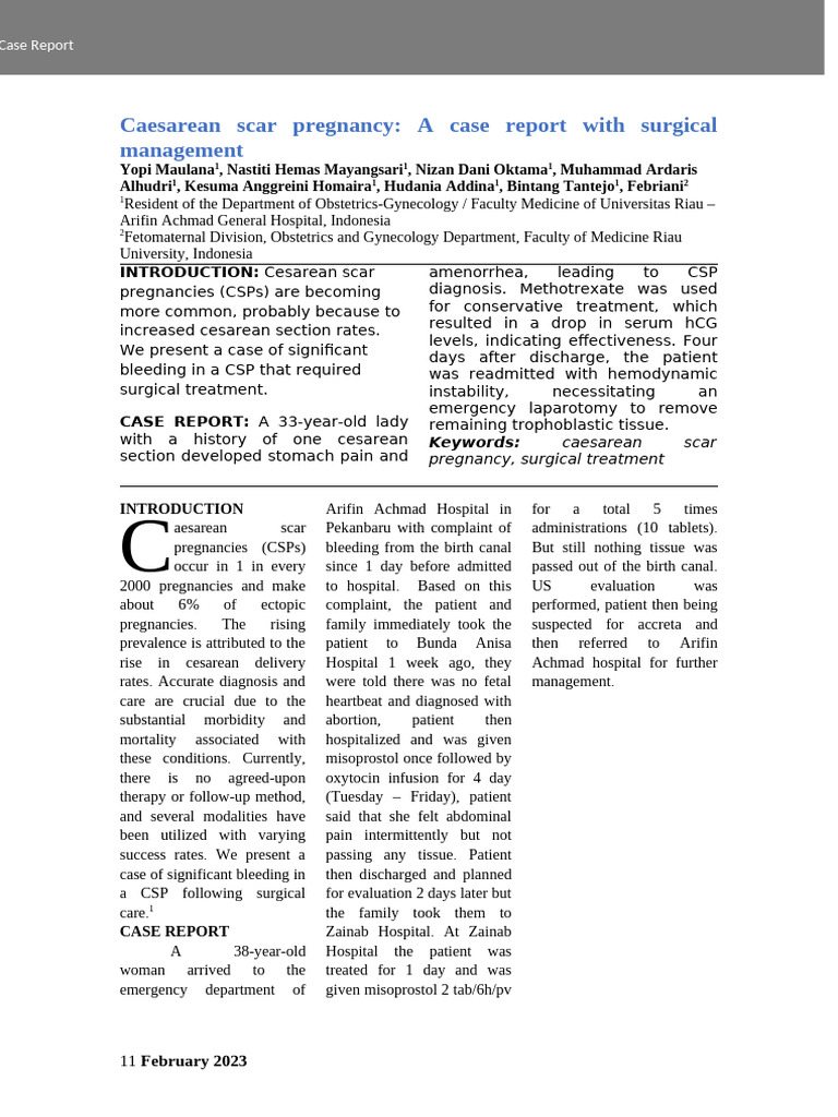 CSP | PDF | Caesarean Section | Uterus