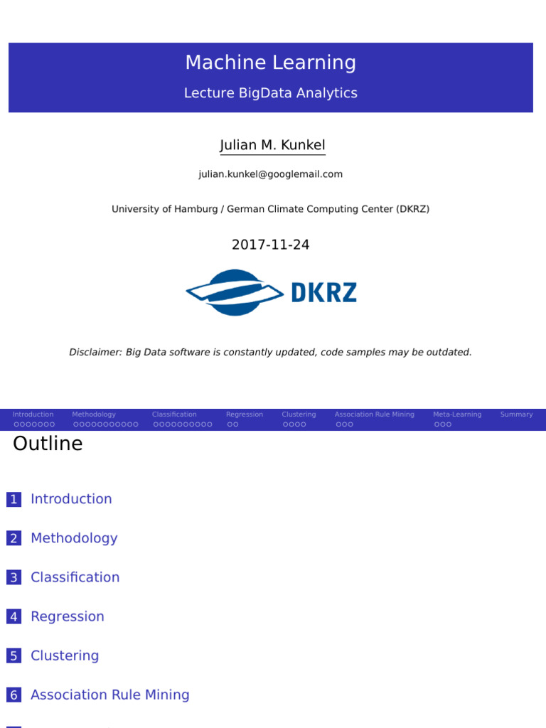 bd1718-5-machine-learning | PDF | Statistical Classification | Machine Learning
