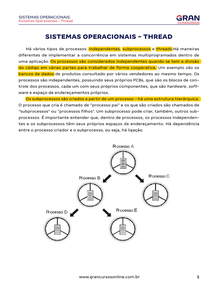 9-Sistemas Operacionais - Thread | PDF | Thread (informática ...