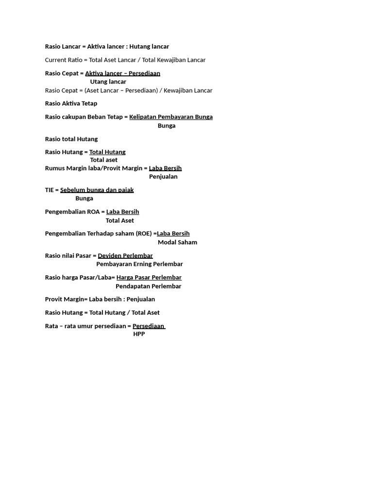 Rasio Hutang | PDF