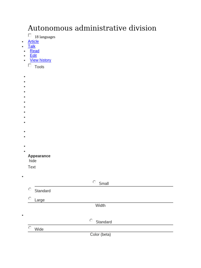 Autonomous Administrative Division | PDF | Government | Governance