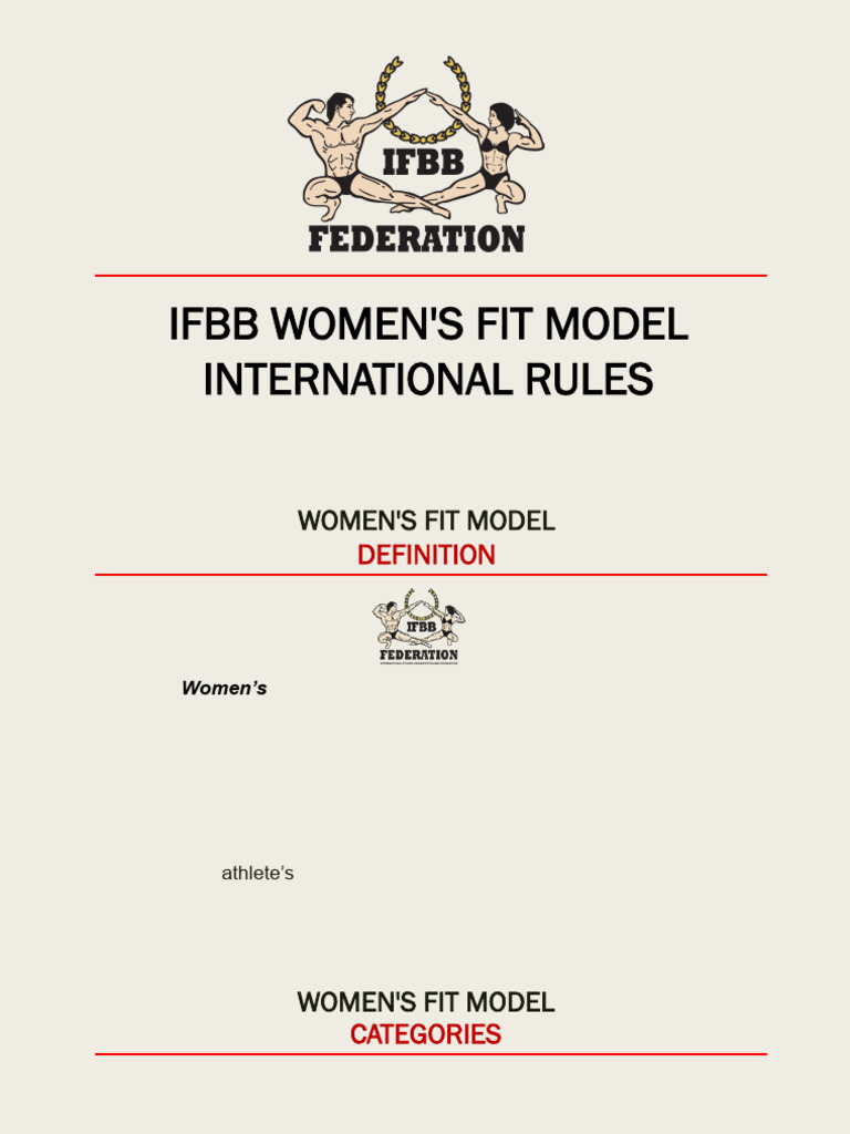 Ifbb Rules Fit Model 2022 | PDF | Clothing | Fashion