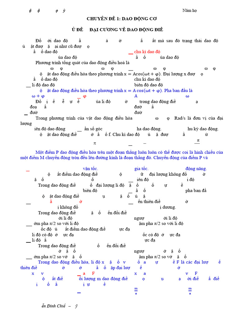 Lý thuyết 12 HK1 có đáp án | PDF