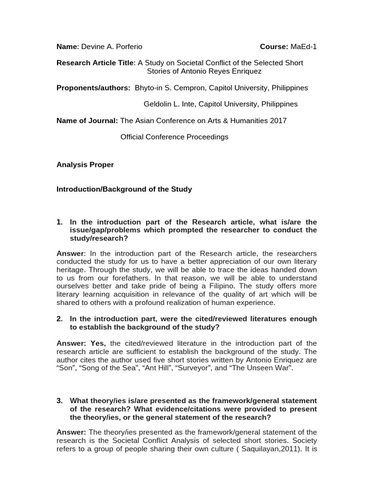 Porferio RAA#8 Eng 506 | PDF | Philippines | Science