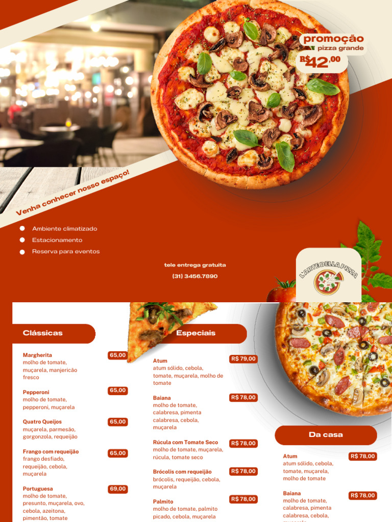 Folder Pizzaria | PDF | Culinária | Culinária ocidental