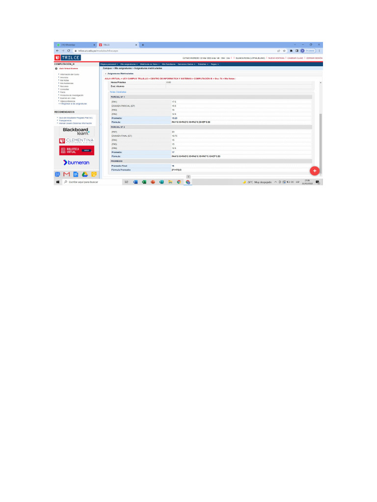 Promedio Final Del Cómputo Iii - Blanca Rosa Lopez Valiente | PDF